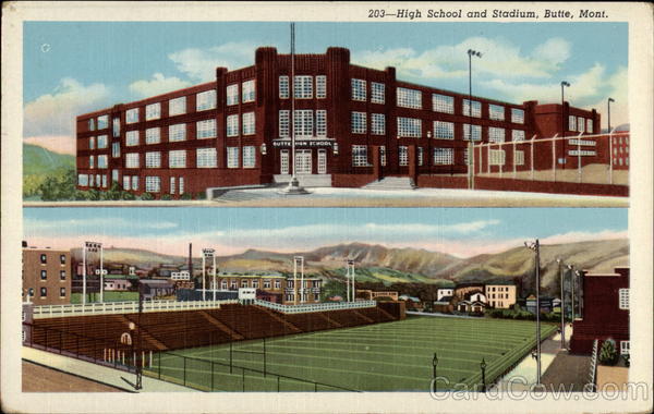 High School and Stadium Butte, MT