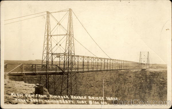 View from Rimrock Hansen Bridge Idaho