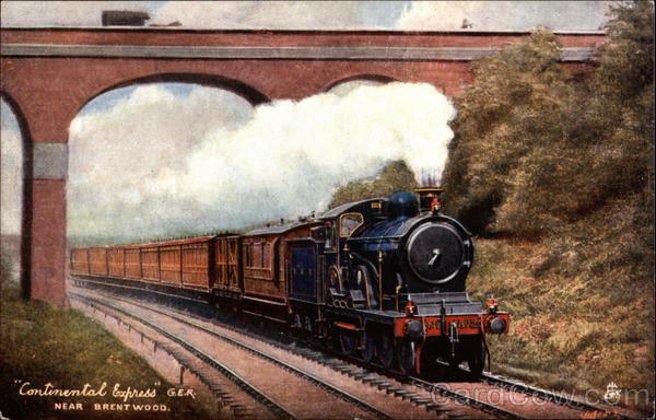 Continental Express GER near Brentwood Trains, Railroad