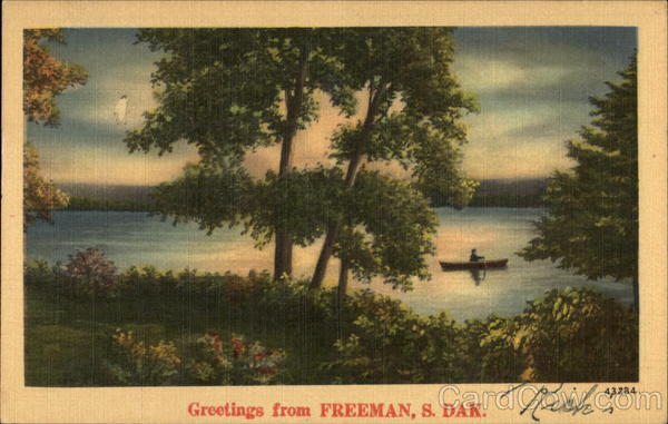 Greetings - View of RIver Freeman, SD