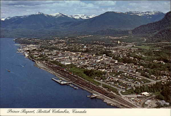 Aerial view of Prince Ripert Prince Rupert, BC Canada British Columbia
