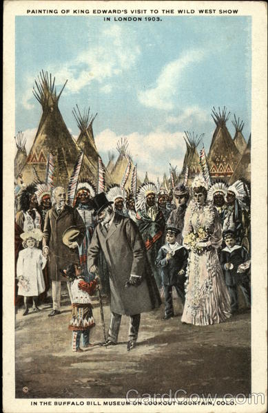 Painting of Kind Edward's Visit to the Wild West Show London, England