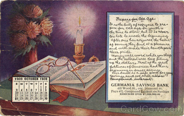 1909 October Germania Savings Bank Pittsburgh, PA