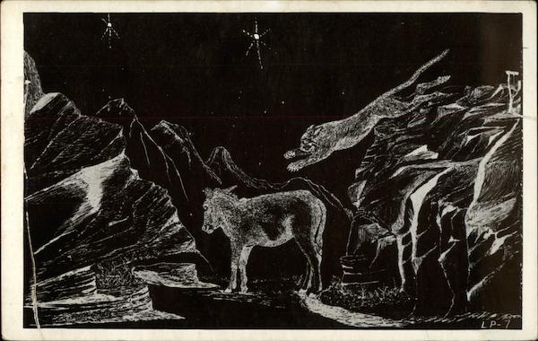 Couger attacking a Burro Art