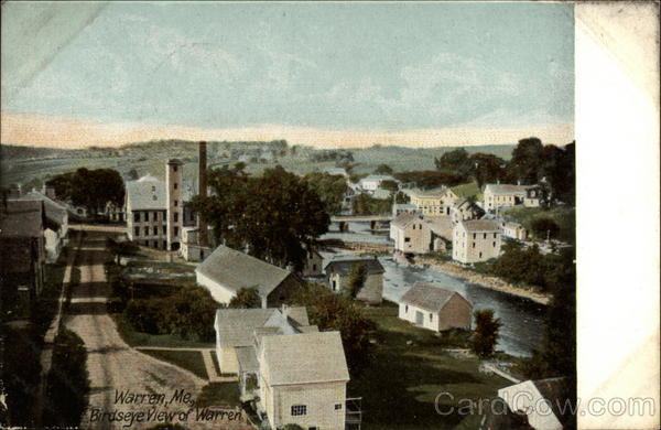 Birdseye View of Warren Maine