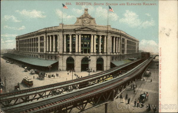 South Station and Elevated Railway Boston, MA