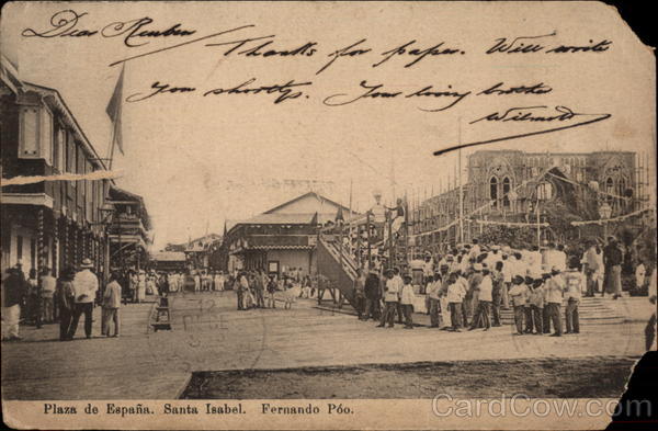 Plaza de Espana, Santa Isabel Fernando Po Equatorial Guinea Africa
