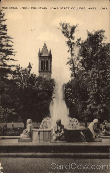 Memorial Union Fountain, Iowa State College Ames, IA