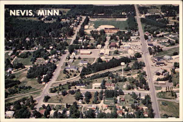 Aerial View of Town Nevis, MN