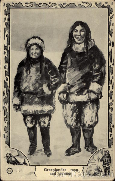 Greenlander Man and Woman Native Americana