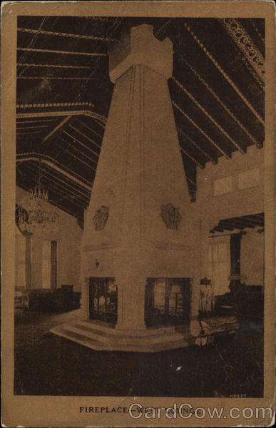 Fireplace, West Lounge, Edgewater Beach Hotel Chicago, IL