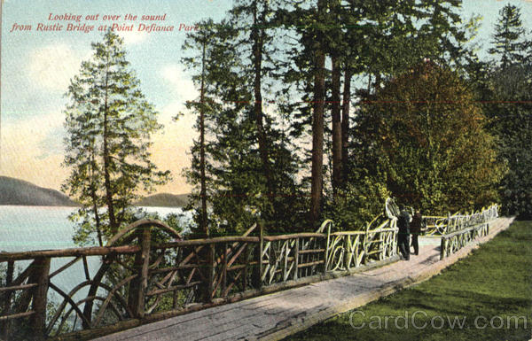 Rustic Bridge At Point Defiance Park Tacoma, WA