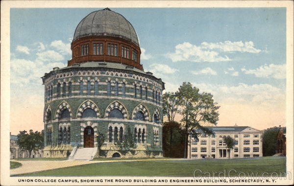 Union College Campus, Showing the Round Building and Engineering ...