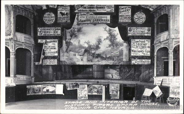 Stage and Interior of the Historic Piper Opera House Virginia City, NV