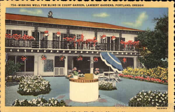 Wishing Well for Blind in Court Garden, Lambert Gardens Portland, OR