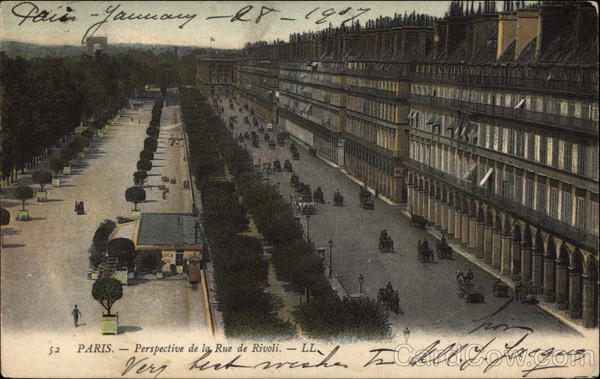 La Rue de Rivoli Paris, France