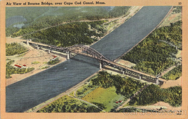 Air View Of Bourne Bridge Cape Cod, MA