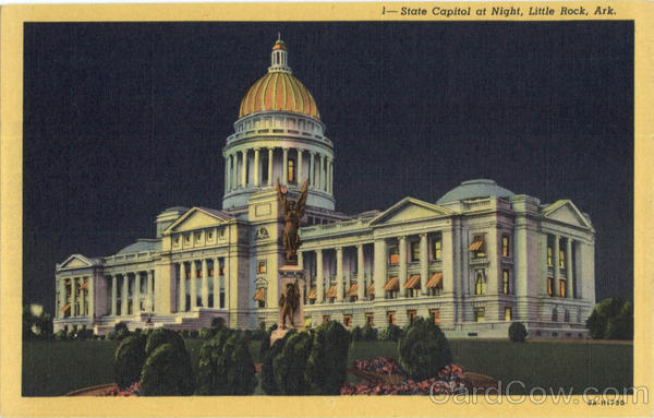 State Capitol At Night Little Rock, AR