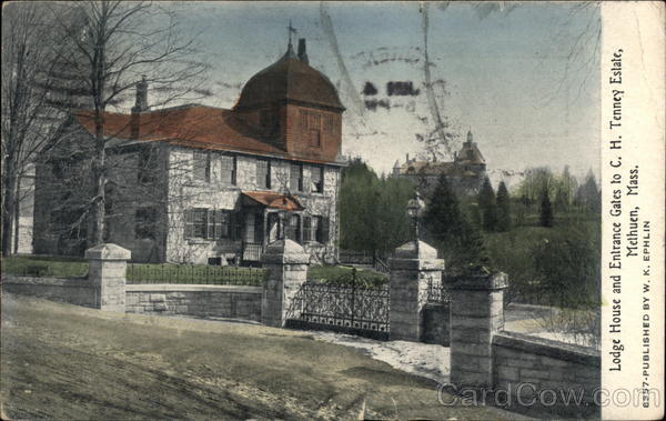 Lodge House and Entrance Gates to C.H. Tenney Estate Methuen, MA