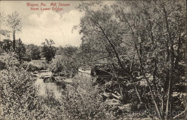 Mill Stream from Lower Bridge Wayne, ME