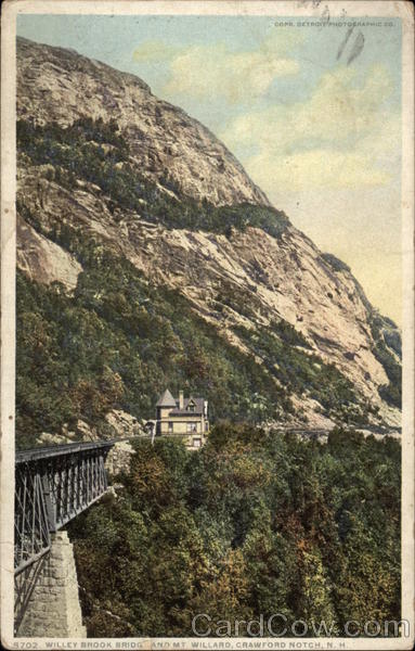 Willey Brook Bridge and Mount Willard Crawford Notch, NH