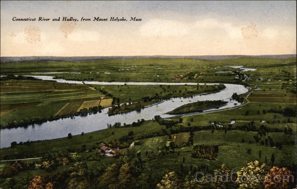Connecticut River and Hadley from Mount Holyoke Massachusetts