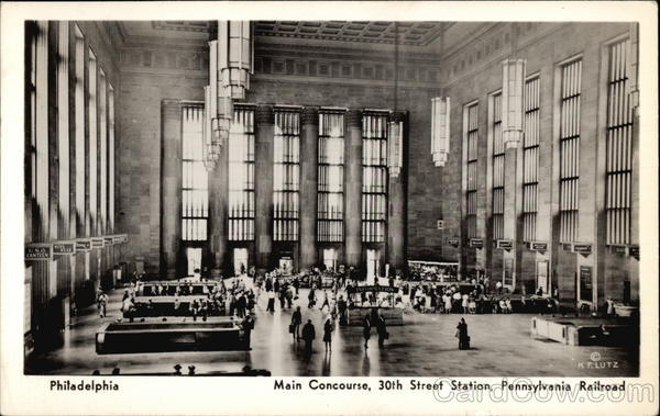 Main Concourse, 30th Street Station, Pennsylvania Railroad Philadelphia, PA