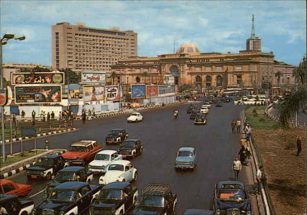 El Tahrir Square and the Egyptian Museum Cairo, Egypt Africa