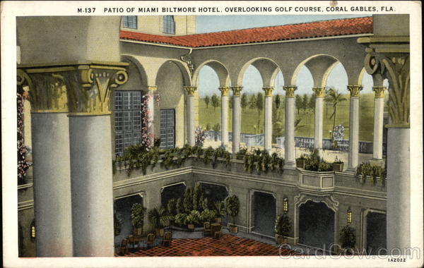 Miami Biltmore Hotel - Patio, Overlooking Golf Course Coral Gables, FL