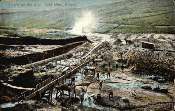 Scene on the Anvil Gold Mine Alaska