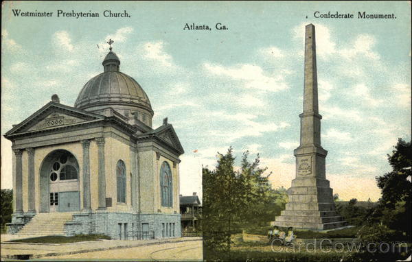 Westminster Presbyterian Church, Confederate Monument Atlanta, GA
