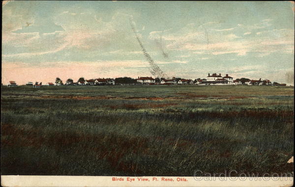 Bird's Eye View of Town Fort Reno, OK