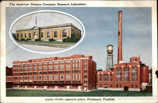Lucky Strike Cigarette Plant - American Tobacco Company Research ...