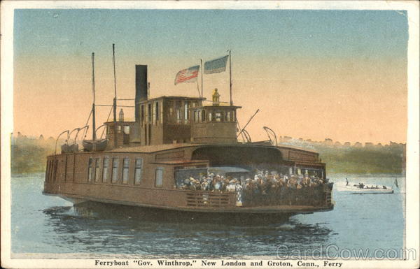 Ferryboat Gov. Winthrop, New London and Groton, Conn. Ferry Connecticut ...