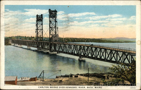 Carlton Bridge over Kennebec River Bath, ME