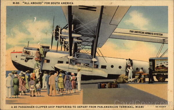 40 Passenger Clipper Ship Preparing to Depart from Pan-American ...