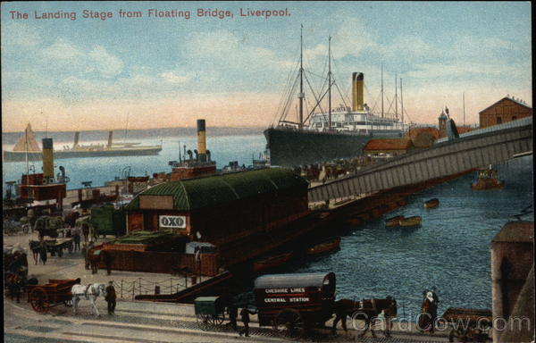 The Landing Stage from Floating Bridge Liverpool, England Merseyside