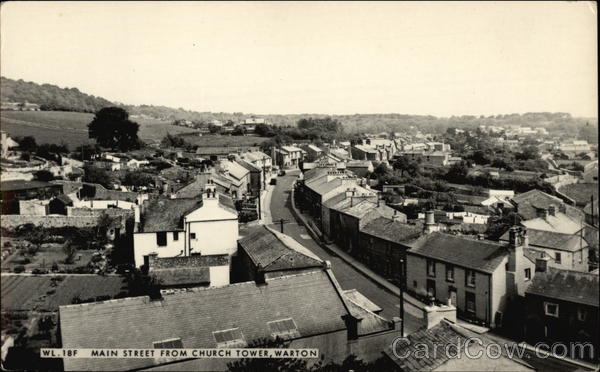 Main Street from Church Tower Warton, England Lancashire