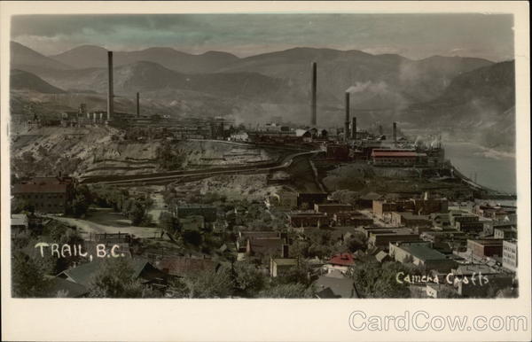 Aerial View of Town Trail, BC Canada British Columbia