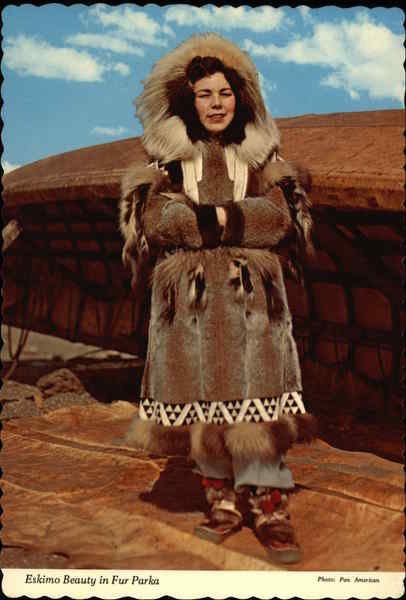Eskimo Beauty in Fur Parka Alaska