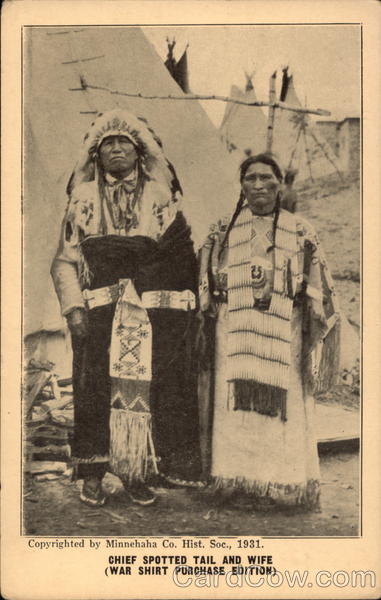Chief Spotted Tail and Wife Native Americana