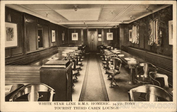 White Star Line RMS Homeric Interiors