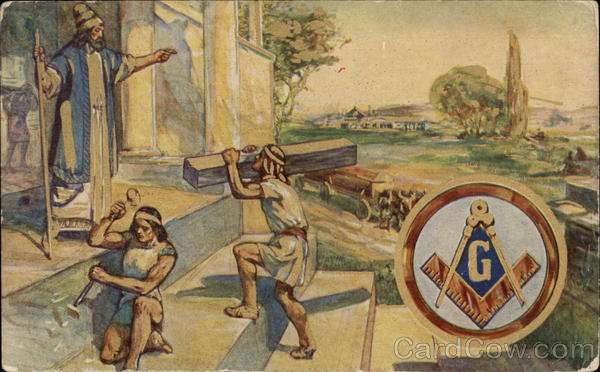 People Building a Large Building in Ancient Times Fraternal