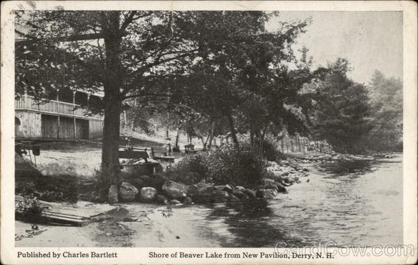 Shore of Beaver Lake from New Pavilion Derry, NH
