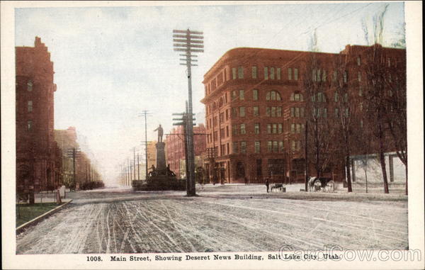 Main Street, Showing Deseret News Building Salt Lake City, UT