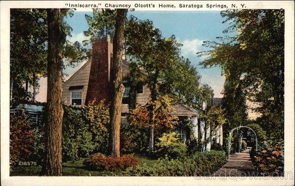 "Inniscarra," Chaucey Olcott's Home Saratoga Springs, NY