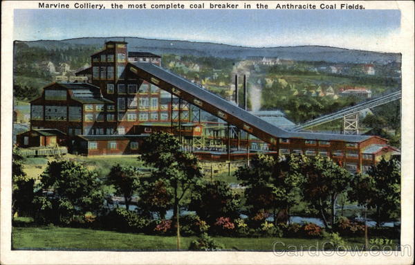 Marvine Colliery, the Most Complete Coal Breaker in the Anthracite Coal ...