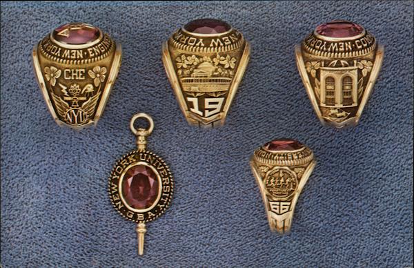 New York University Official Class Rings Modern (1970's to Present)