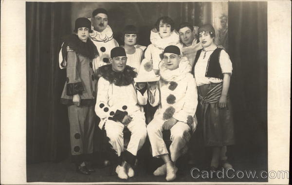 People Dressed Up as Italian Clowns Theatre