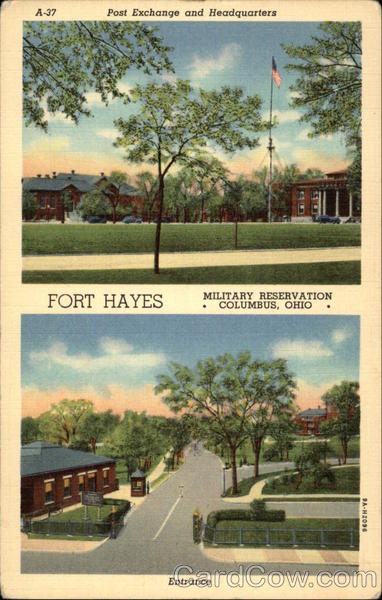 Fort Hayes Military Reservation - Entrance, Post Exchange ...